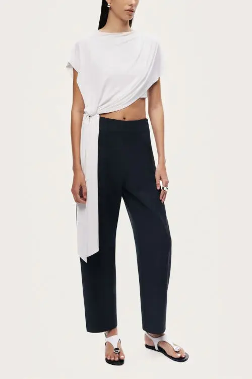 NOCTURNE Tailored Straight-leg Pants - Black