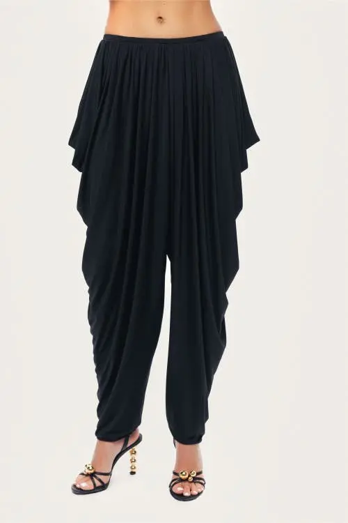 NOCTURNE Draped Relaxed-fit Pants