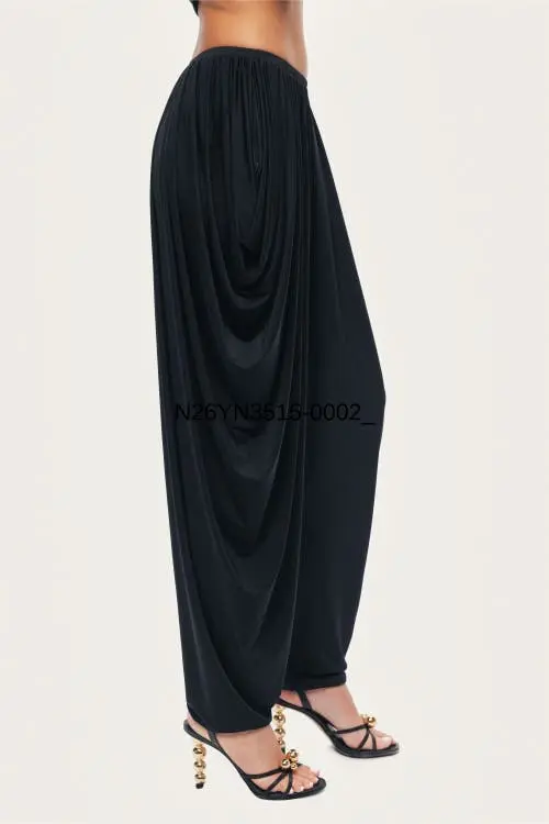 NOCTURNE Draped Relaxed-fit Pants