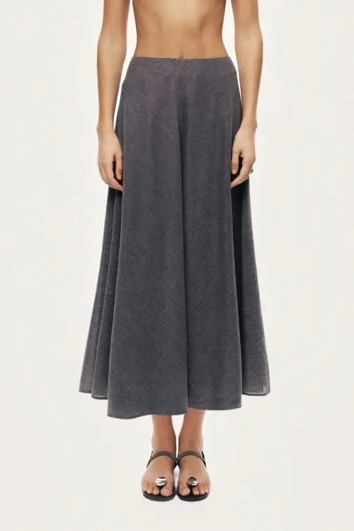 NOCTURNE Flowing Midi A-line Skirt