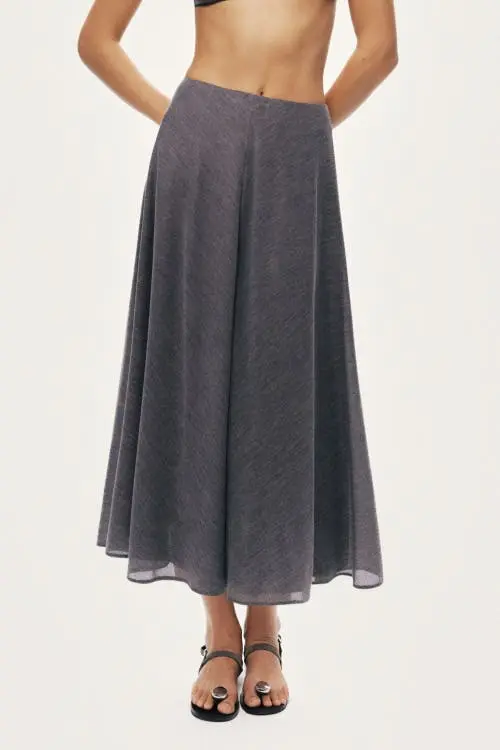 NOCTURNE Flowing Midi A-line Skirt