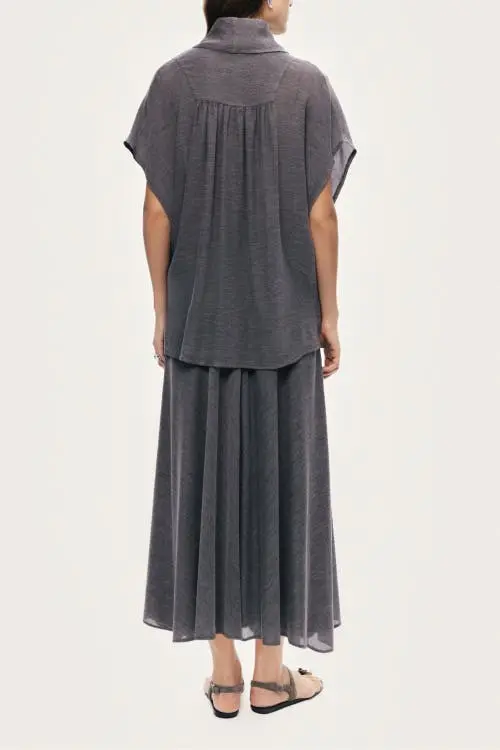 NOCTURNE Flowing Midi A-line Skirt