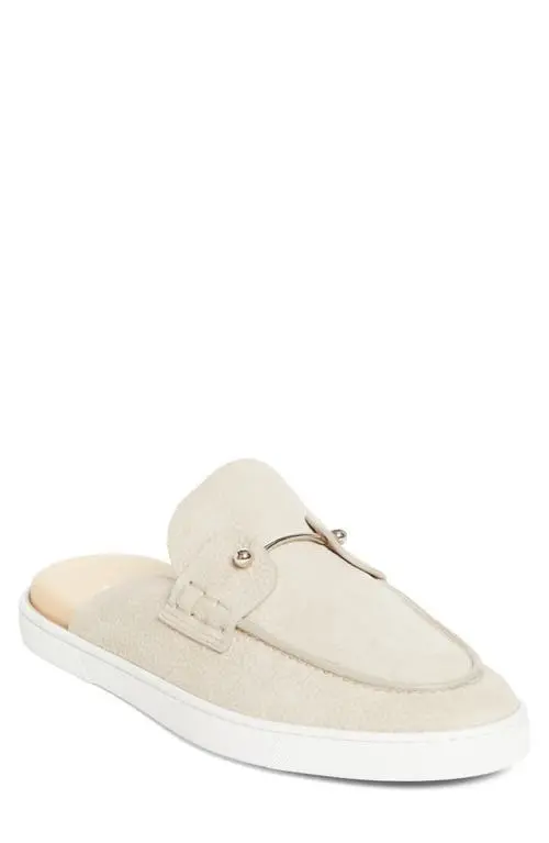 CHRISTIAN LOUBOUTIN Chanme Pierced Loafer Mule - Beige