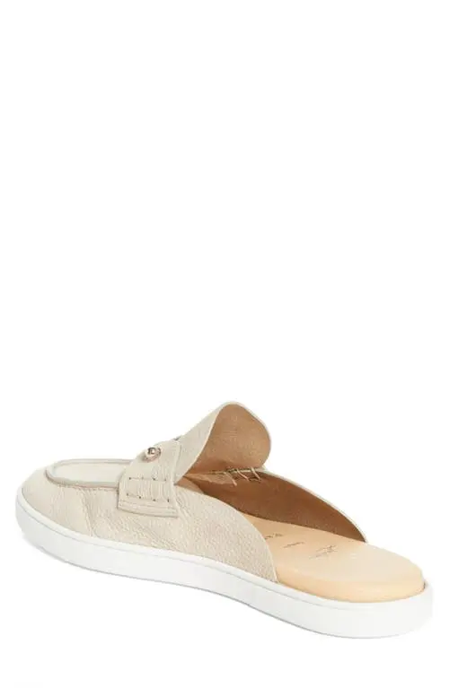 CHRISTIAN LOUBOUTIN Chanme Pierced Loafer Mule - Beige