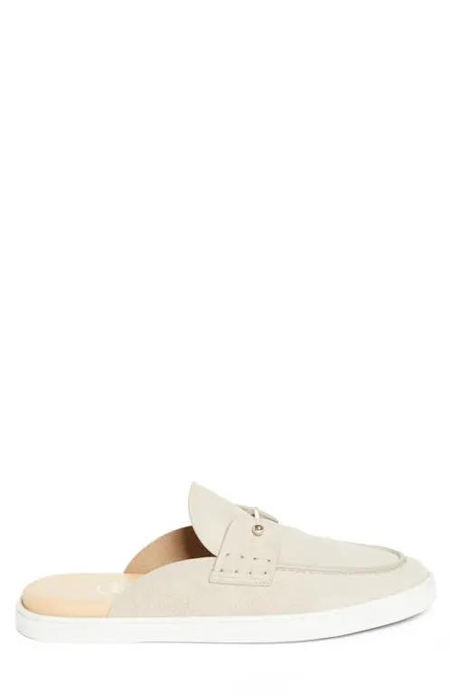 CHRISTIAN LOUBOUTIN Chanme Pierced Loafer Mule - Beige
