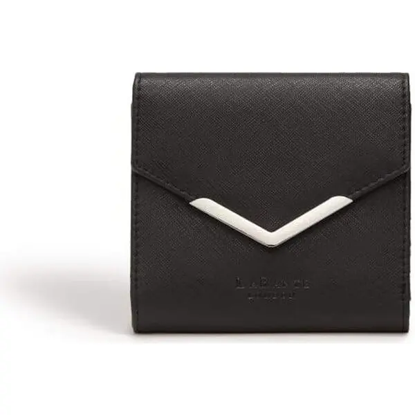 LABANTE LONDON Diana Small Vegan Bifold Purse - Black