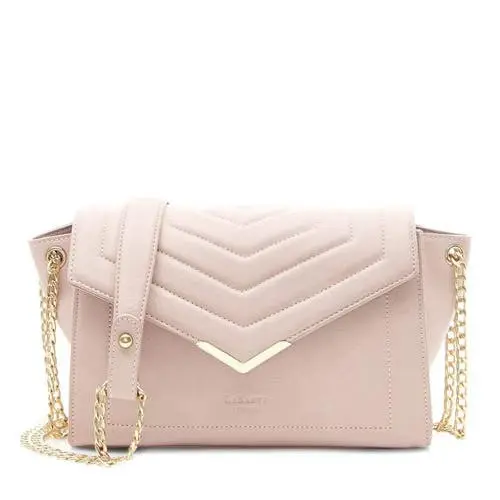 LABANTE LONDON Kensington Quilted Vegan Cross-body Bag - Nude