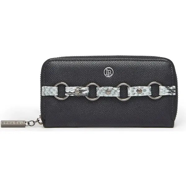 LABANTE LONDON Ellen Vegan Zip Around Wallet - Black
