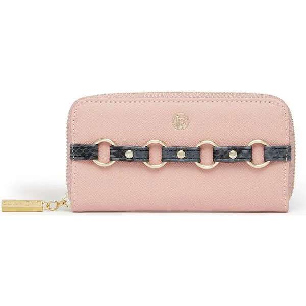 LABANTE LONDON Ellen Vegan Zip Around Wallet - Pink