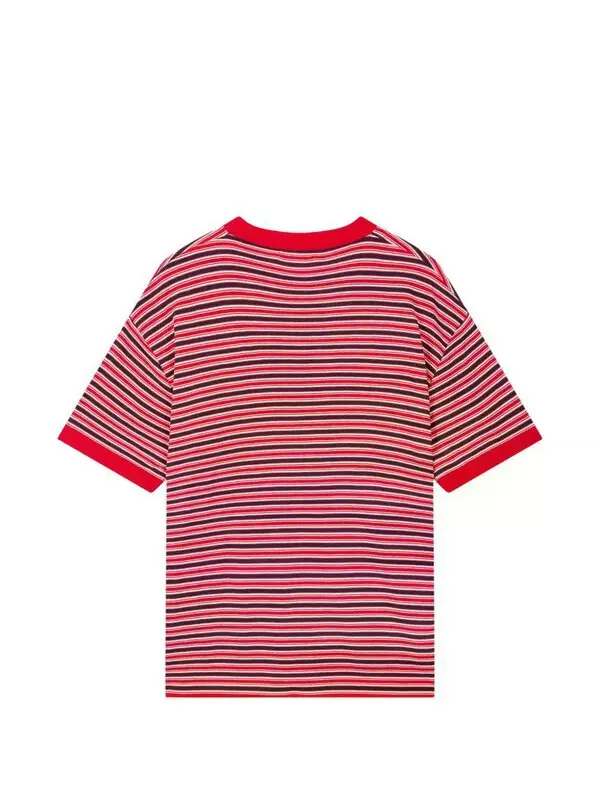 STUDIO TOMBOY Striped Short Sleeve T-shirt - Red