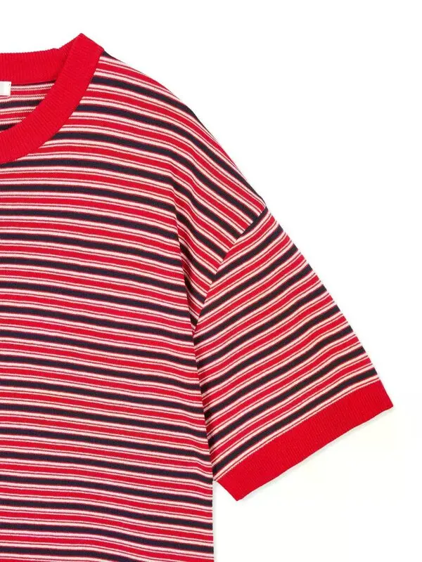 STUDIO TOMBOY Striped Short Sleeve T-shirt - Red