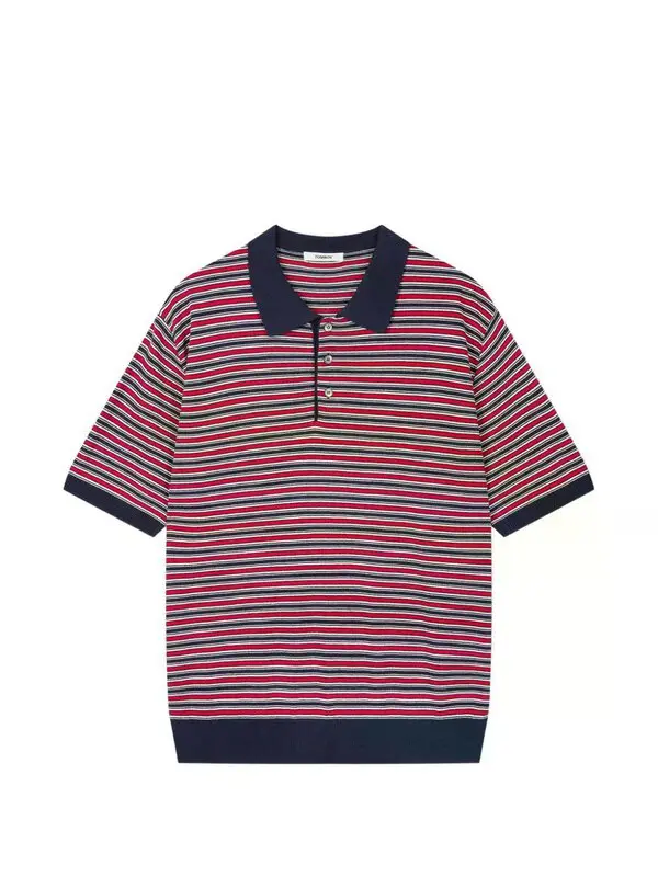 STUDIO TOMBOY Striped Polo Shirt - Red