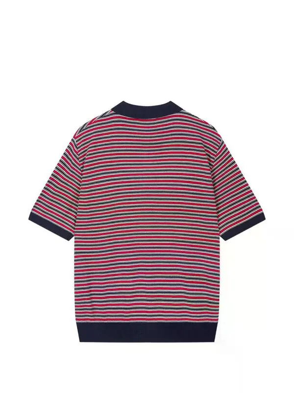 STUDIO TOMBOY Striped Polo Shirt - Red