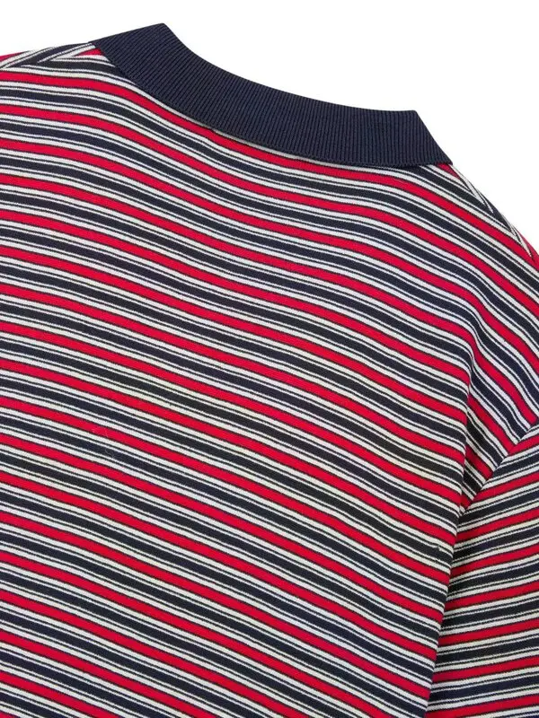 STUDIO TOMBOY Striped Polo Shirt - Red