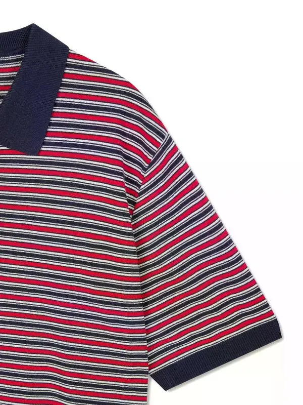 STUDIO TOMBOY Striped Polo Shirt - Red