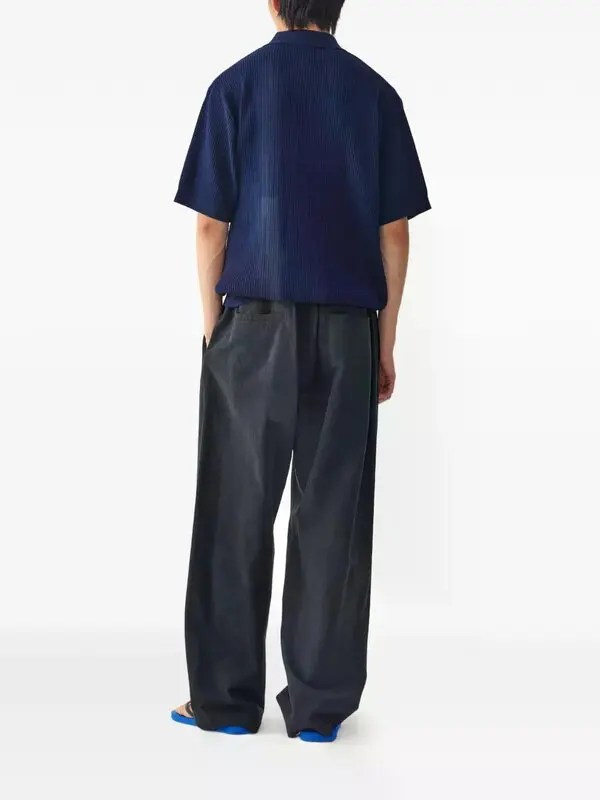 STUDIO TOMBOY Ribbed Knit Polo Shirt
