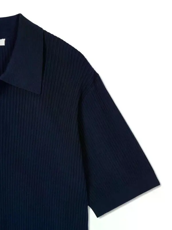 STUDIO TOMBOY Ribbed Knit Polo Shirt