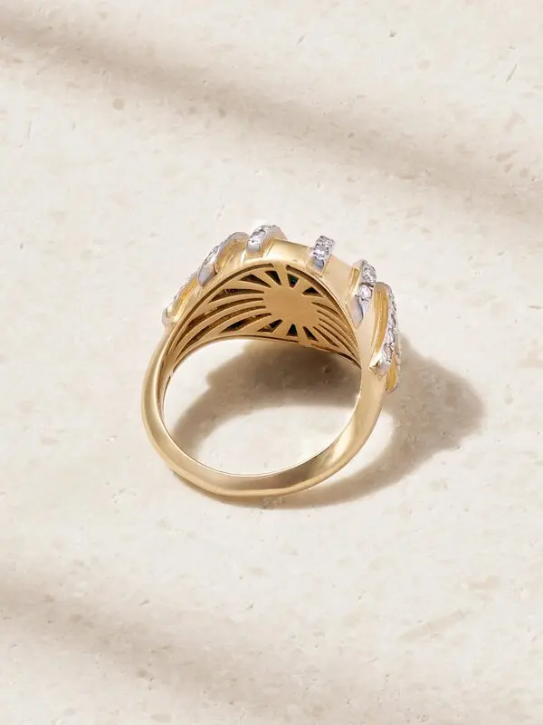 L’ATELIER NAWBAR Sun Down 18-karat Multi-stone Pinky Ring