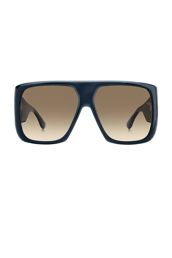 Victoria Beckham Square Sunglasses - Marble Blue & Brown