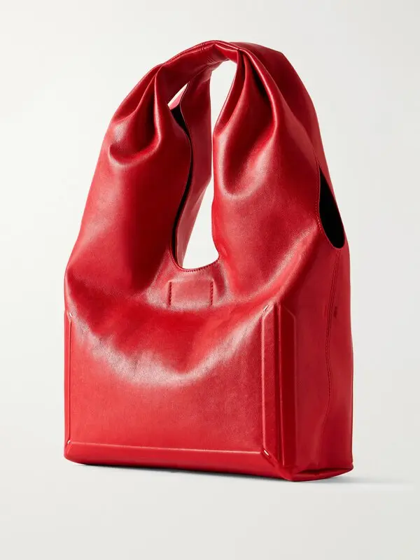 MAISON MARGIELA Box Leather Shoulder Bag - Red