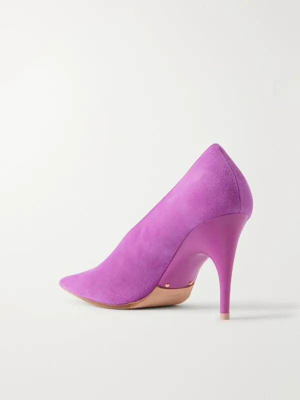 Balenciaga Duchesse Suede Pumps - Pink