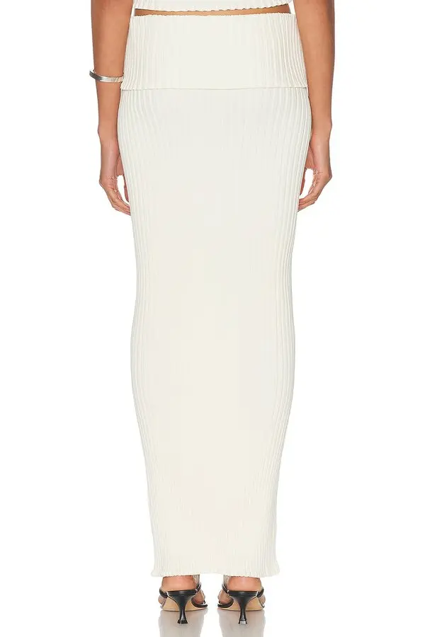SAME Ribbed Knit Maxi Skirt
