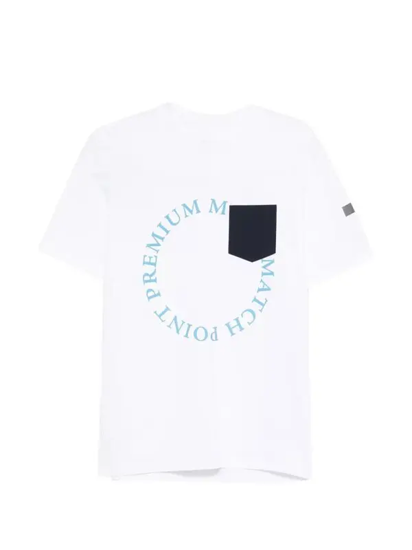 PMDS PREMIUM MOOD DENIM SUPERIOR Globe Chest-pocket T-shirt - White