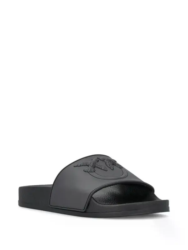 Pinko Embossed-logo Slides - Black