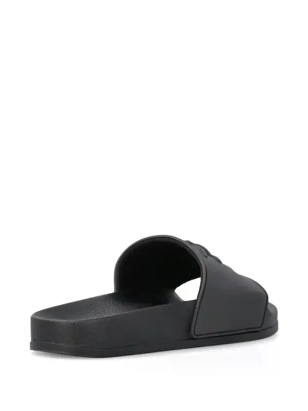 Pinko Embossed-logo Slides - Black