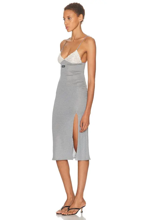 Miu Miu Lace Jersey Midi Dress