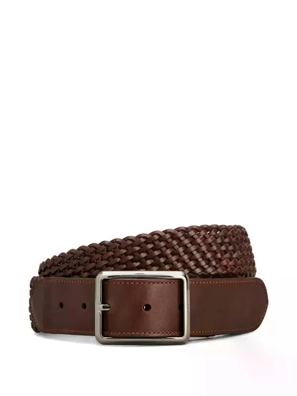 TOD'S Woven Buckled Belt - Brown