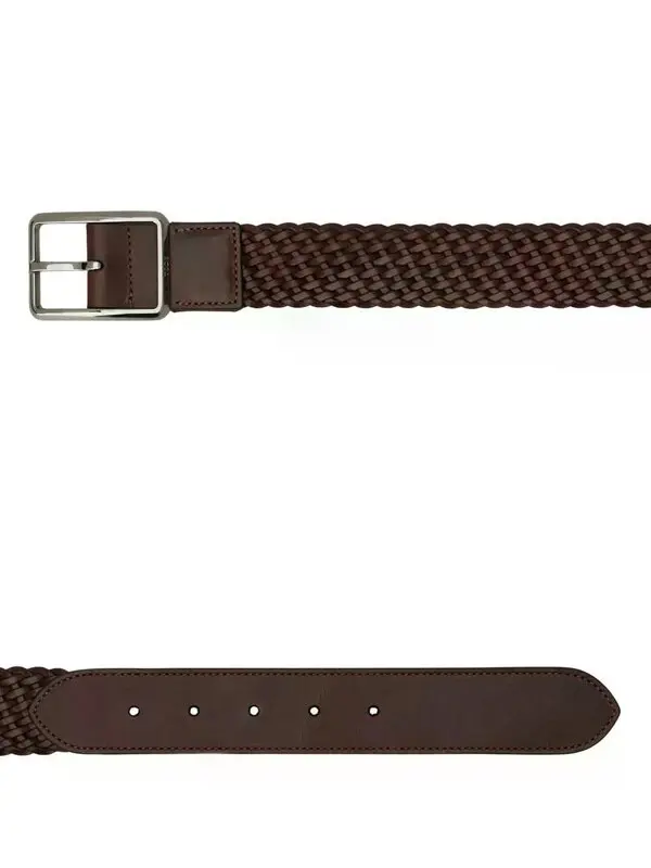 TOD'S Woven Buckled Belt - Brown