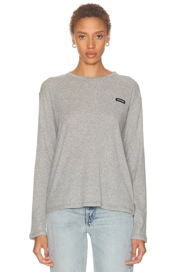 Miu Miu Costina Long Sleeve Top