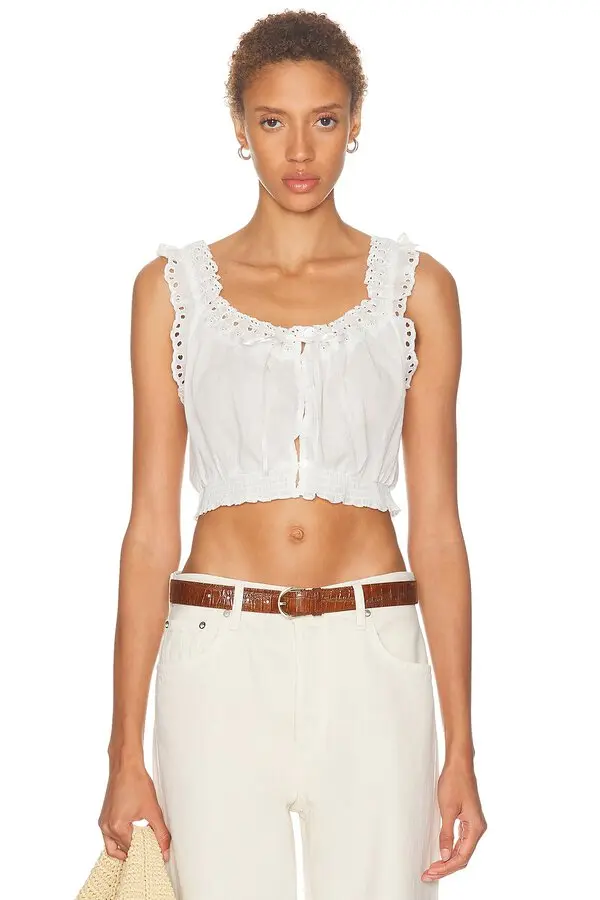 LoveShackFancy Lupo Cotton Top