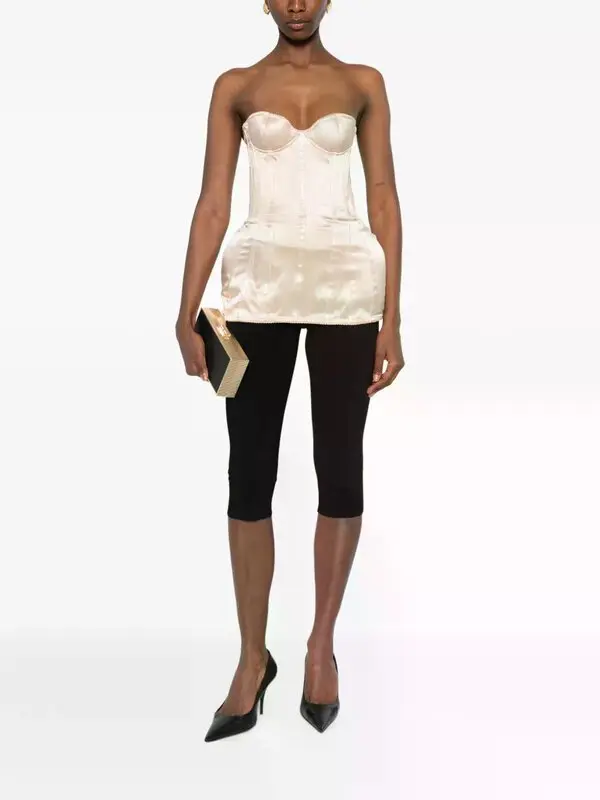 Magda Butrym Silk Corset Top - Neutrals