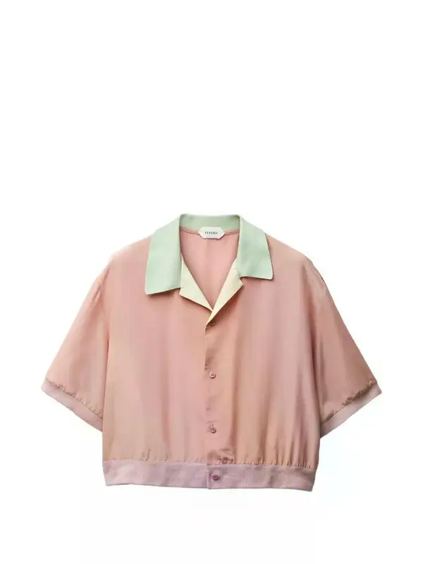 Versace Poplin Cropped Shirt - Pink