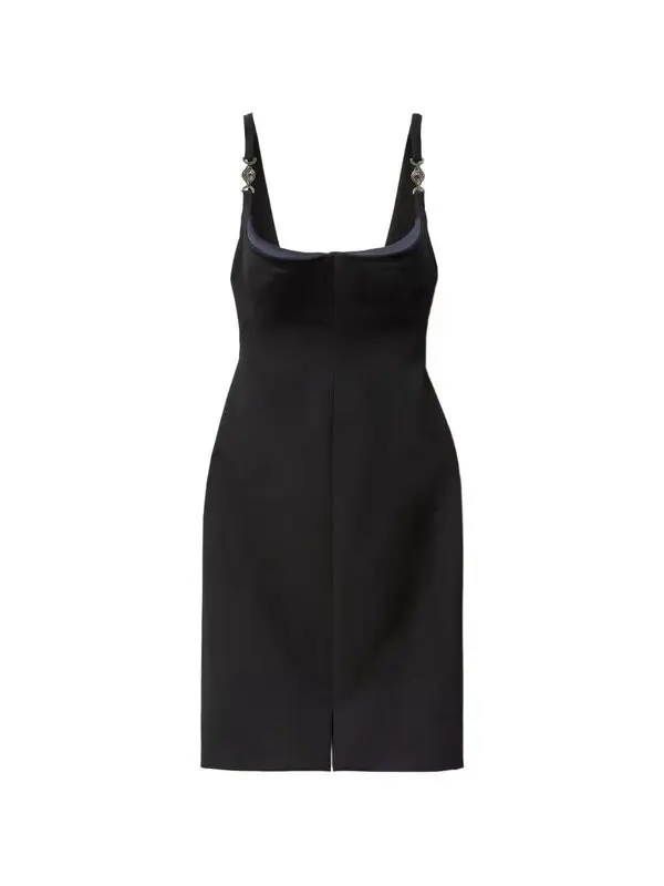Versace Viscose-jersey Midi Dress With Medusa Hardware