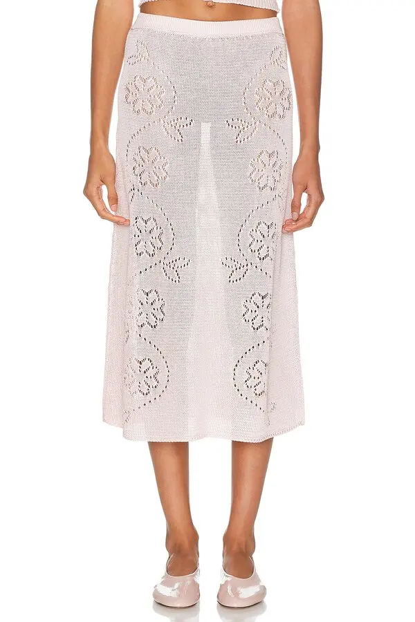 Calle Del Mar Vine Floral Knit Skirt - Primrose