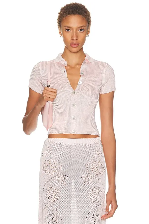 Calle Del Mar Short Sleeve Cardigan - Primrose