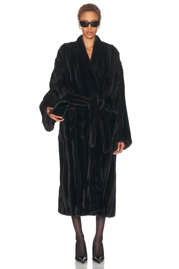 Balenciaga Bathrobe Coat - Brown