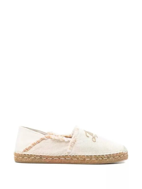 JIMMY CHOO Embroidered Espadrilles - Neutrals