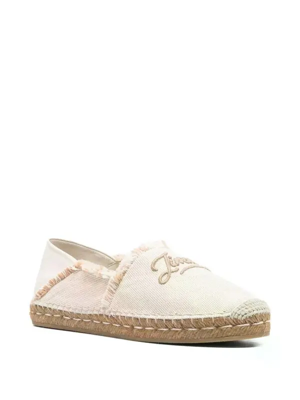 JIMMY CHOO Embroidered Espadrilles - Neutrals