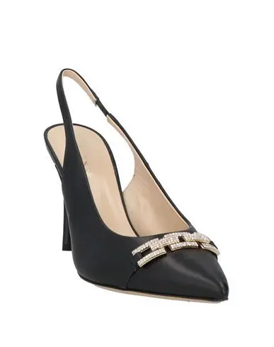 BALDININI Leather Slingback Pumps - Black