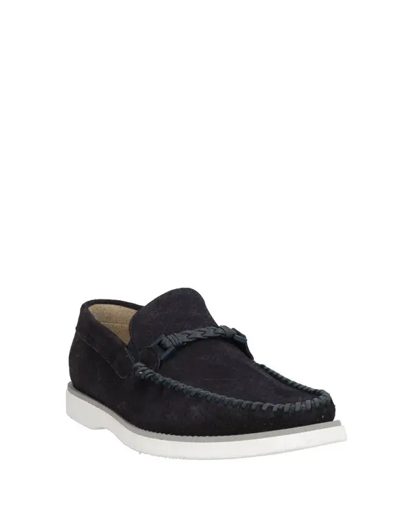 BALDININI Midnight Leather Loafers - Blue