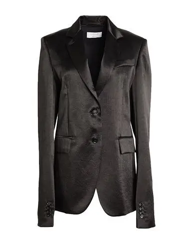 Sportmax Satin Single-breasted Blazer - Black