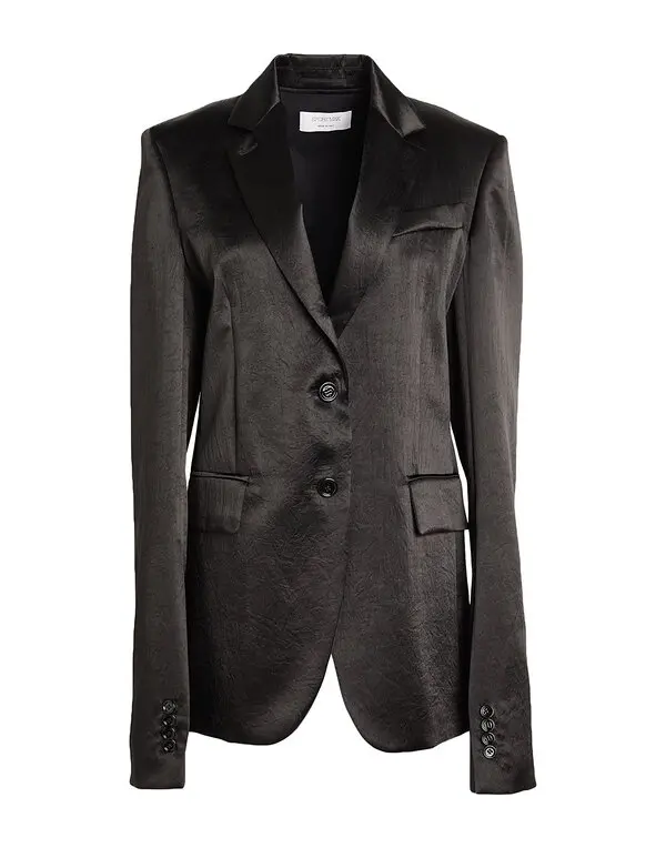 Sportmax Satin Single-breasted Blazer - Black