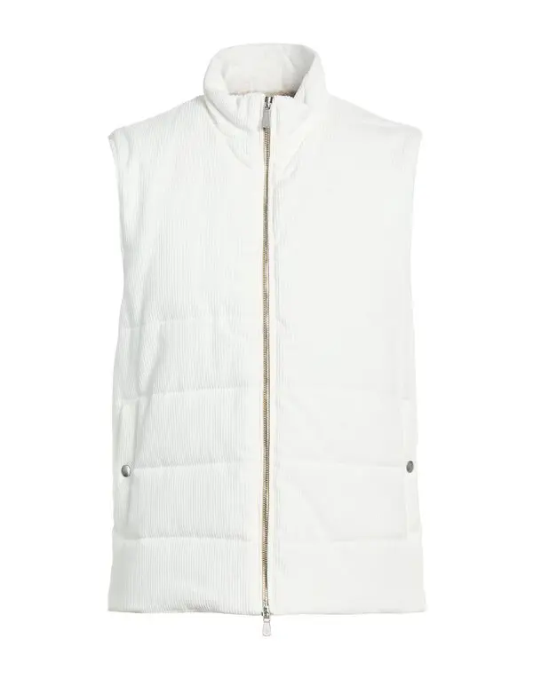 Eleventy Corduroy Vest - White