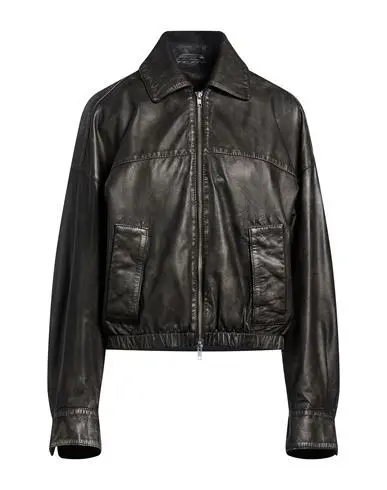 SWORD 6644 Leather Jacket - Charcoal