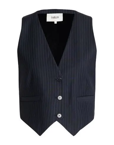 Ba&sh Tailored Vest In Midnight Polyester, Wool, Elastane