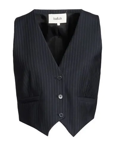 Ba&sh Tailored Vest In Midnight Polyester, Wool, Elastane